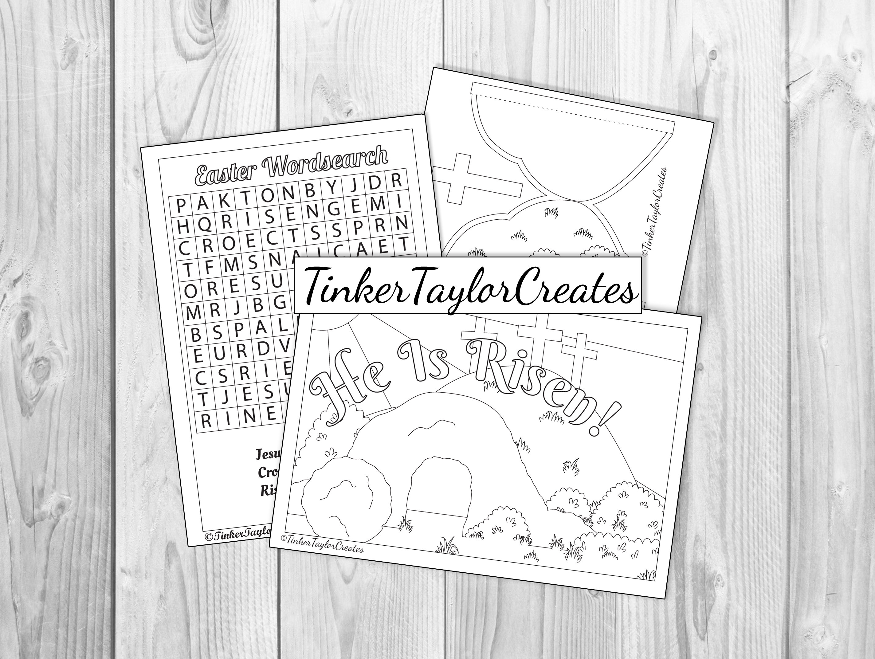 Simple Printable 3D Resurrection Garden Comes With a Colouring Page and ...