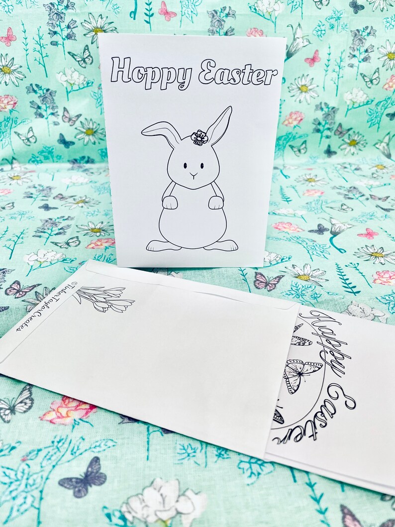 Printable Easter Cards and Envelopes Pack of 10 PDF - Etsy