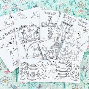 Printable Easter Cards and Envelopes Pack of 10 PDF - Etsy