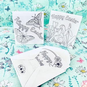 Printable Easter Cards and Envelopes Pack of 10 PDF - Etsy