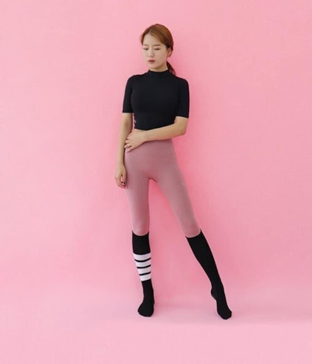 Yoga Knee Socks Long Socks Pilates Non-slip Long Socks Warmer Holm Toe ...