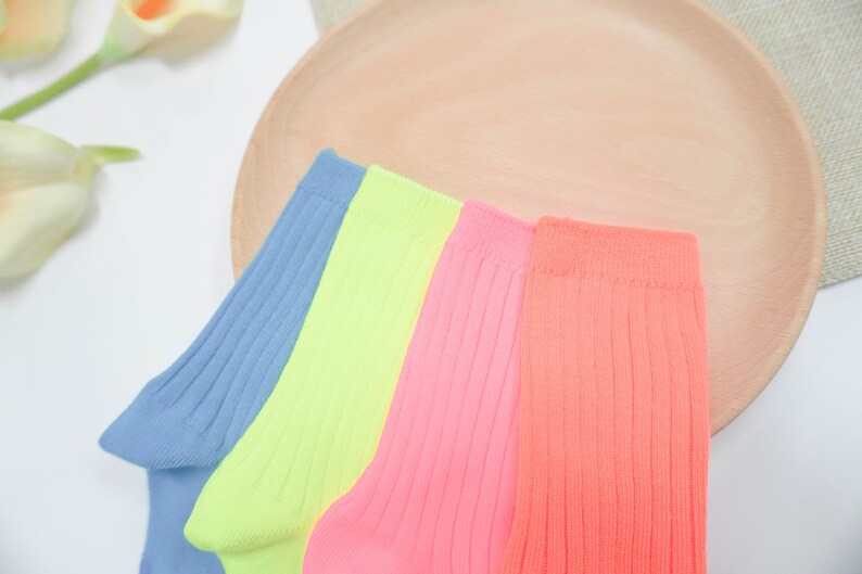 Color Pop Neon Toddlers Kids Daily Anti Slip Socks Girls - Etsy