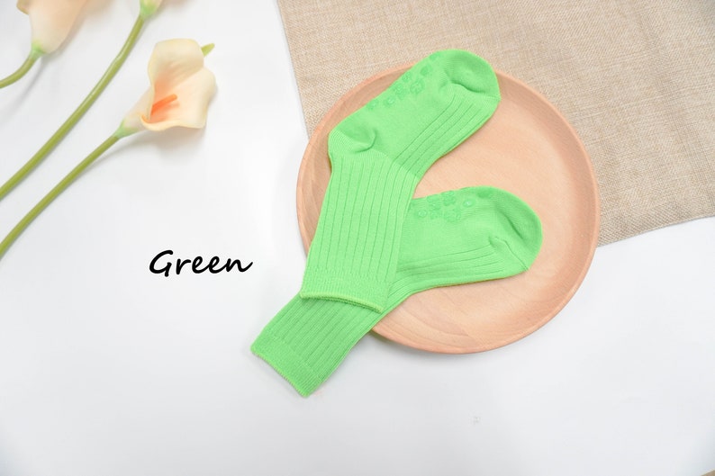 Color Pop Neon Toddlers Kids Daily Anti Slip Socks Girls - Etsy