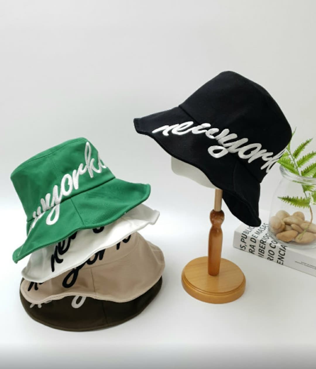 New York Hat, New York Bucket Hat, Gift for Her, 100% Cotton Hat - Etsy