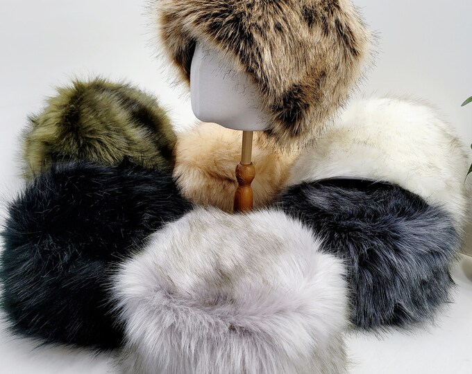 The Custom Black OVERSIZED Faux Fur Festival Hat / Big Brim Hat ...