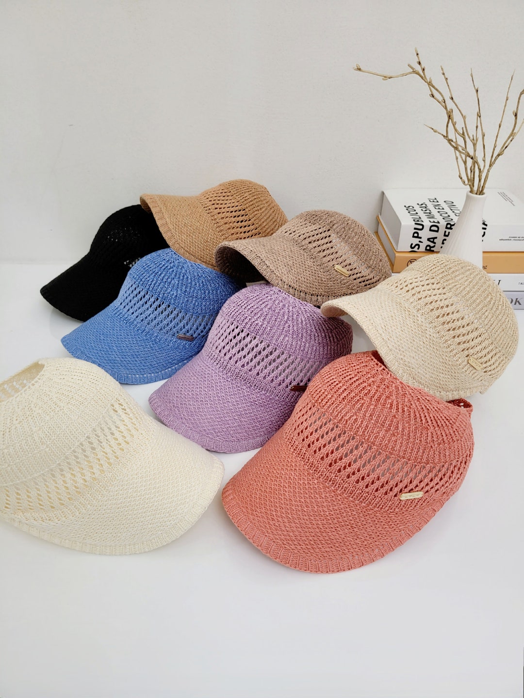 Breathable Cotton/paper Sun Cap, Summer Trucker Cap, Summer Hat for ...