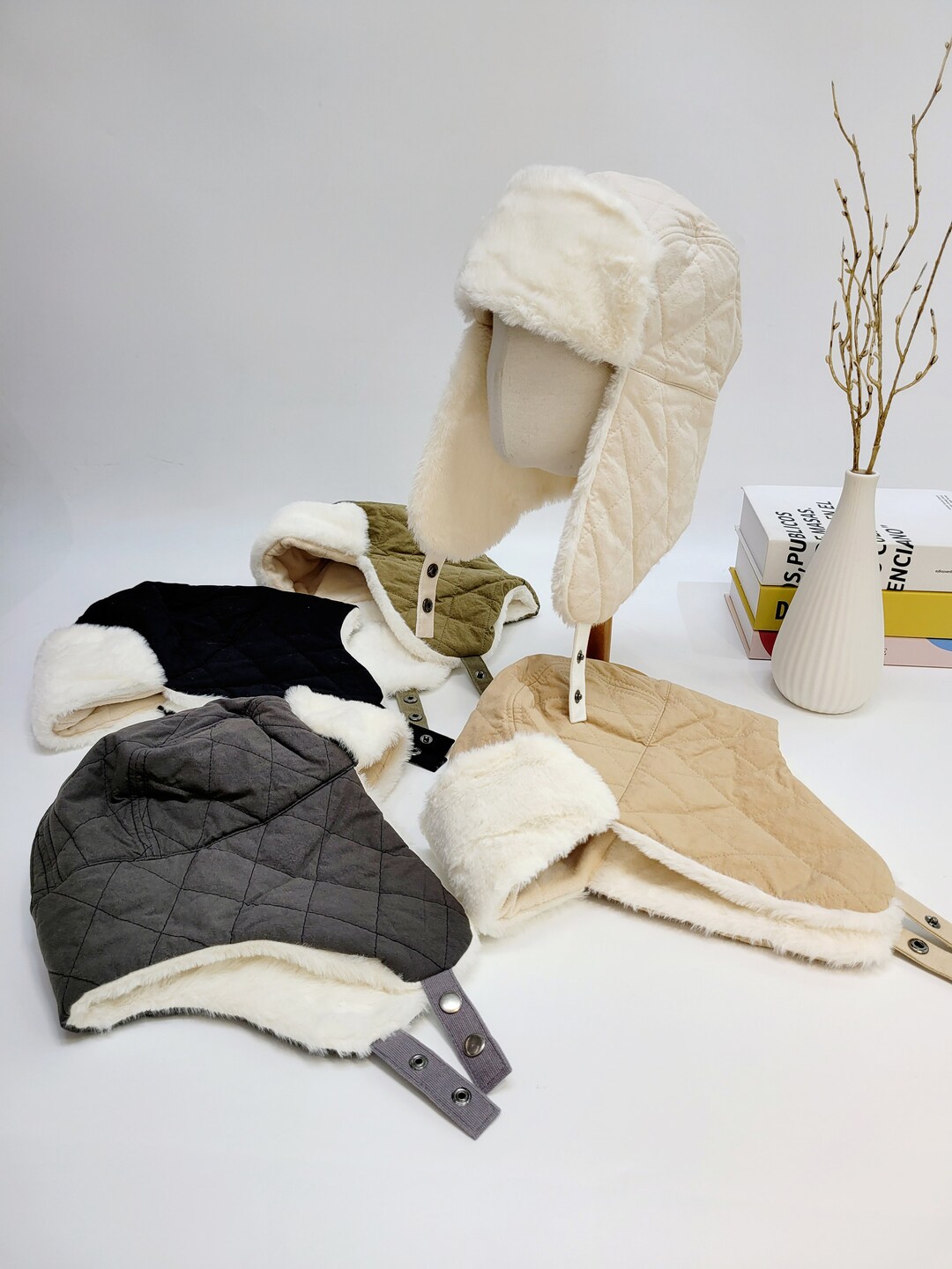 Stylish Sherpa Lined Trapper Hat, Winter Essential Bomber Pilot Hat - Etsy