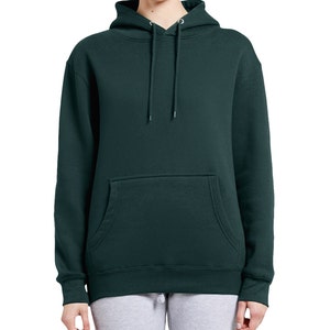 Forest Green Hooded Sweatshirt, Dark Green Hoodie Men, Camping Hoodies ...