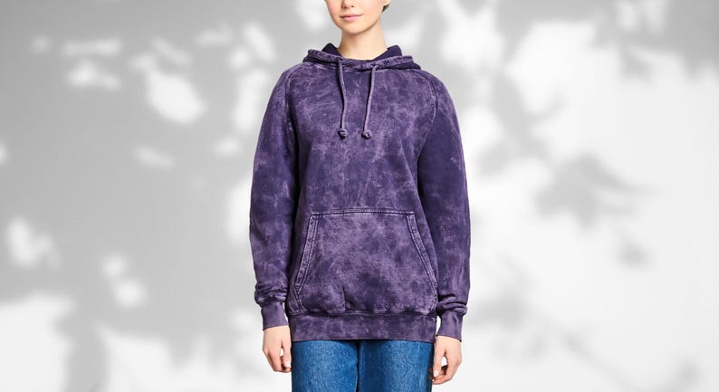 Vintage Acid Wash Cloud Purple Raglan Hoodie, Hoodies for Women ...