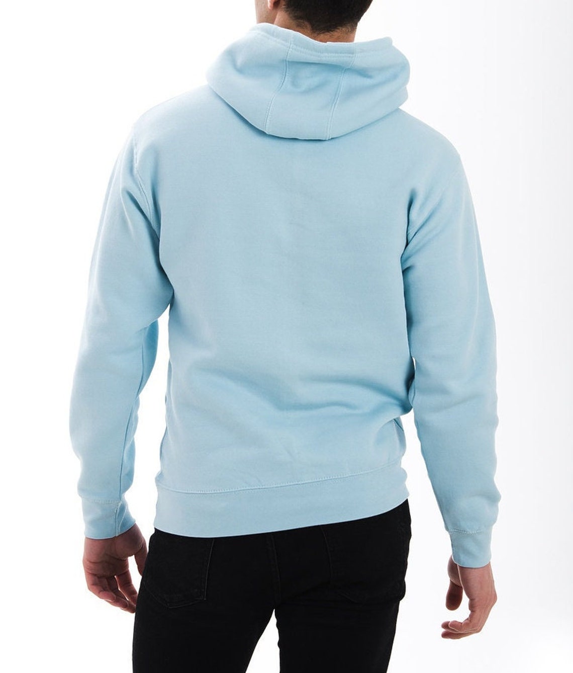 Light Blue Mist Hooded Sweatshirt, Baby Blue Hoodies for Women, Sky ...