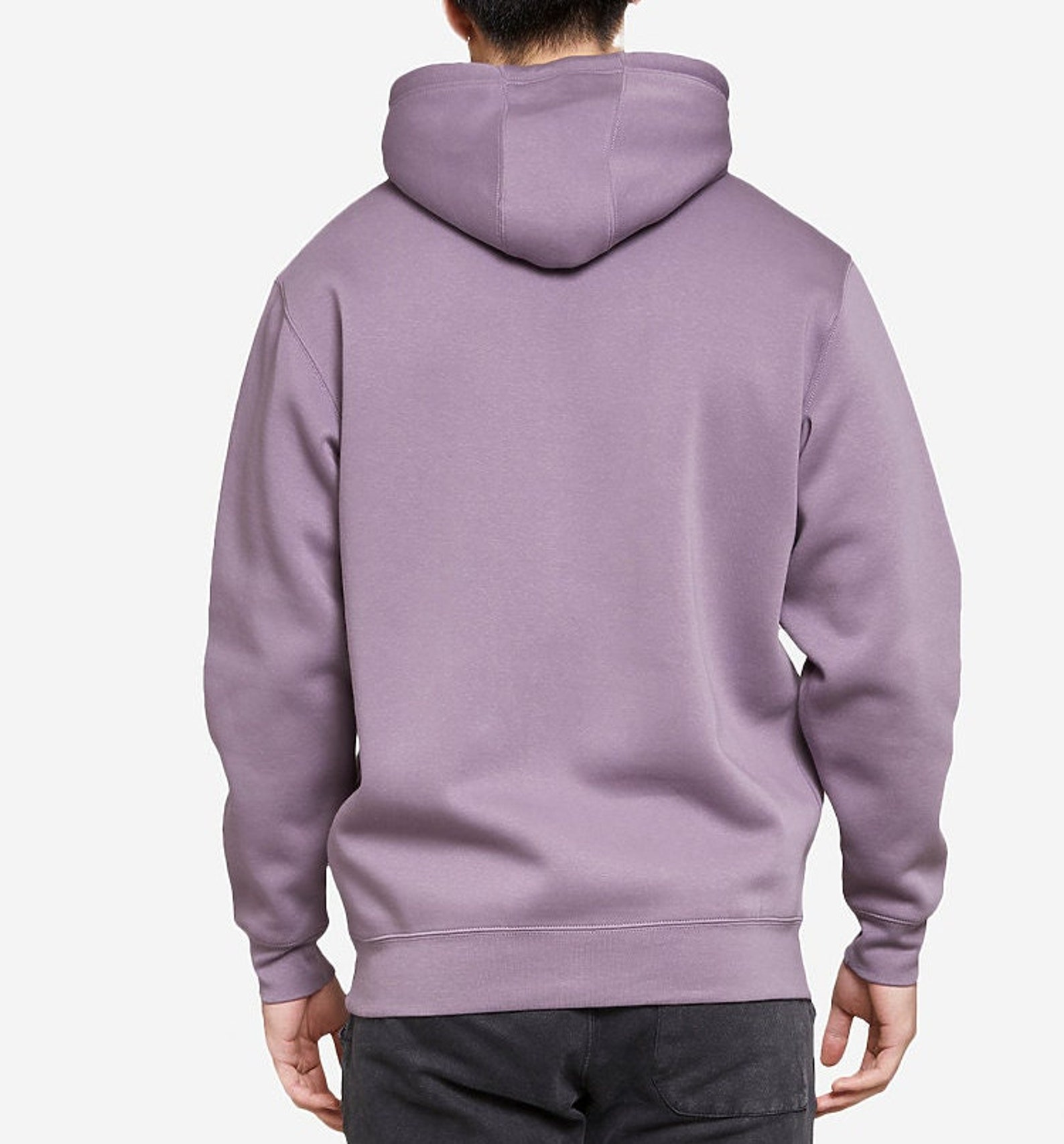 Heavyweight Dusty Purple Hooded Sweatshirt, Oversized Lavender Hoodie ...