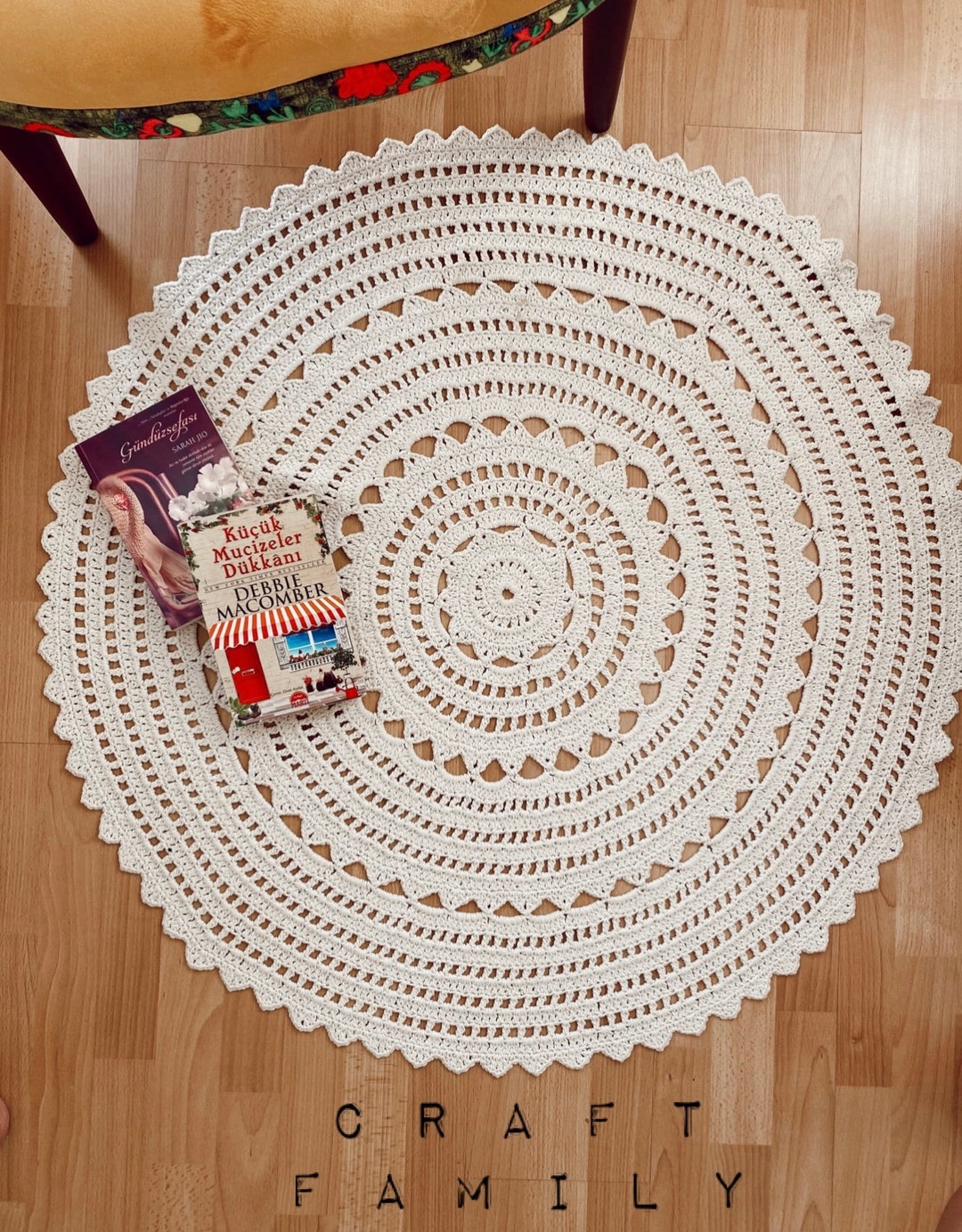 Crochet Rug, Doily Rug, Round Carpet, Round Rug, Knitt Carpet, Babys ...