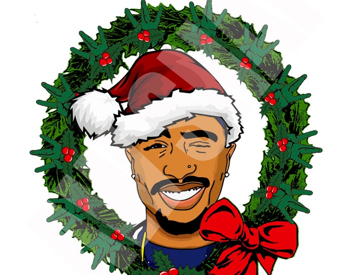 Tupac Christmas Design - Etsy