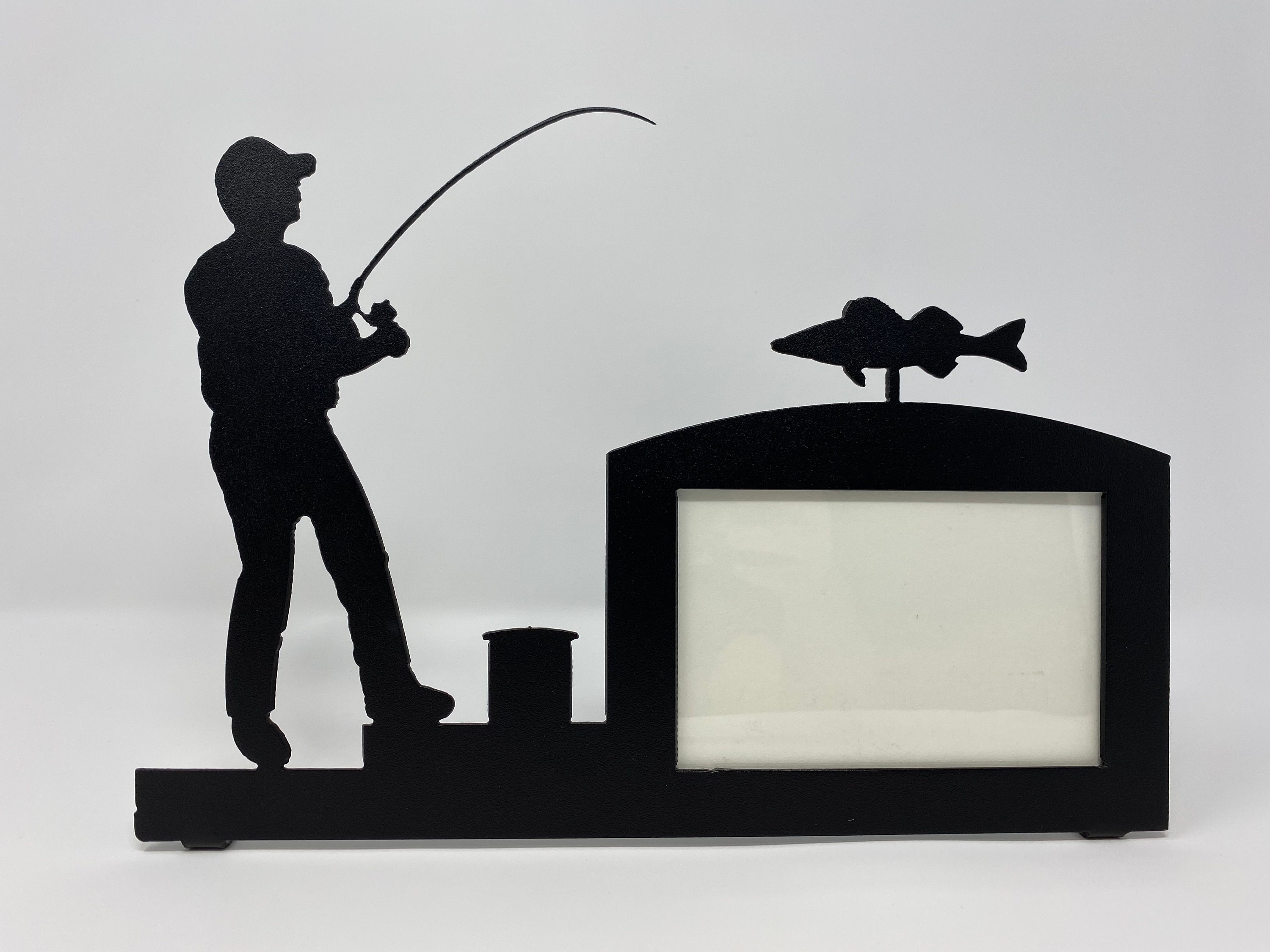 Fishing Man Picture Frame, Walleye Picture Frame, Walleye Fishing ...