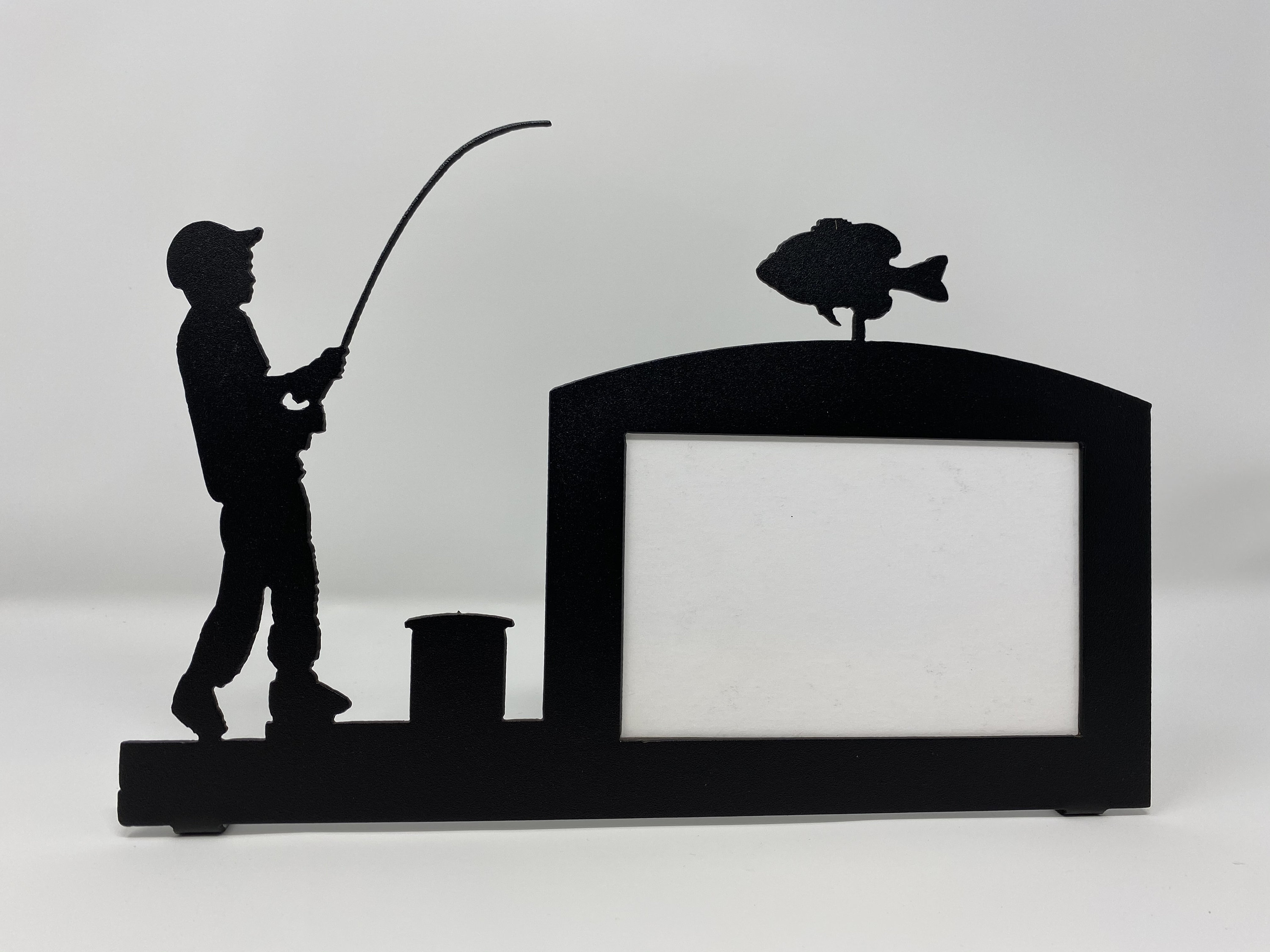 Fishing Boy Picture Frame, Fishing Picture Frame, Metal 4 X 6 Frame ...
