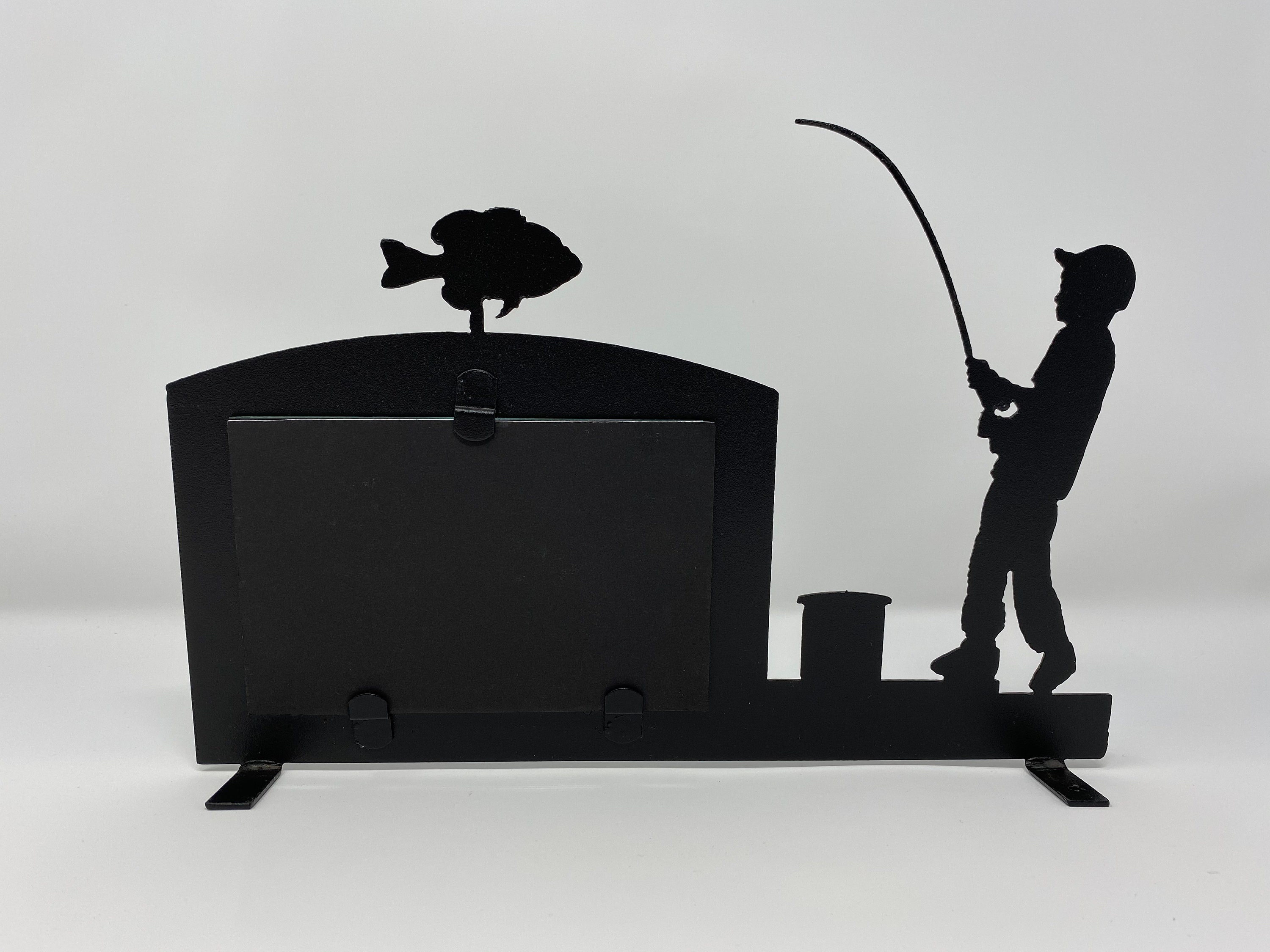 Fishing Boy Picture Frame, Fishing Picture Frame, Metal 4 X 6 Frame ...