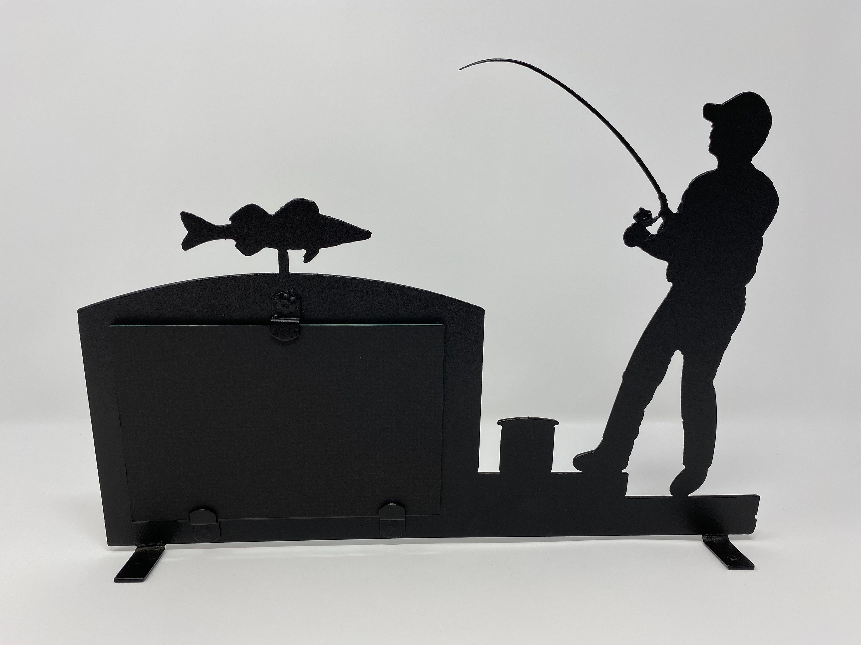 Fishing Man Picture Frame, Walleye Picture Frame, Walleye Fishing ...