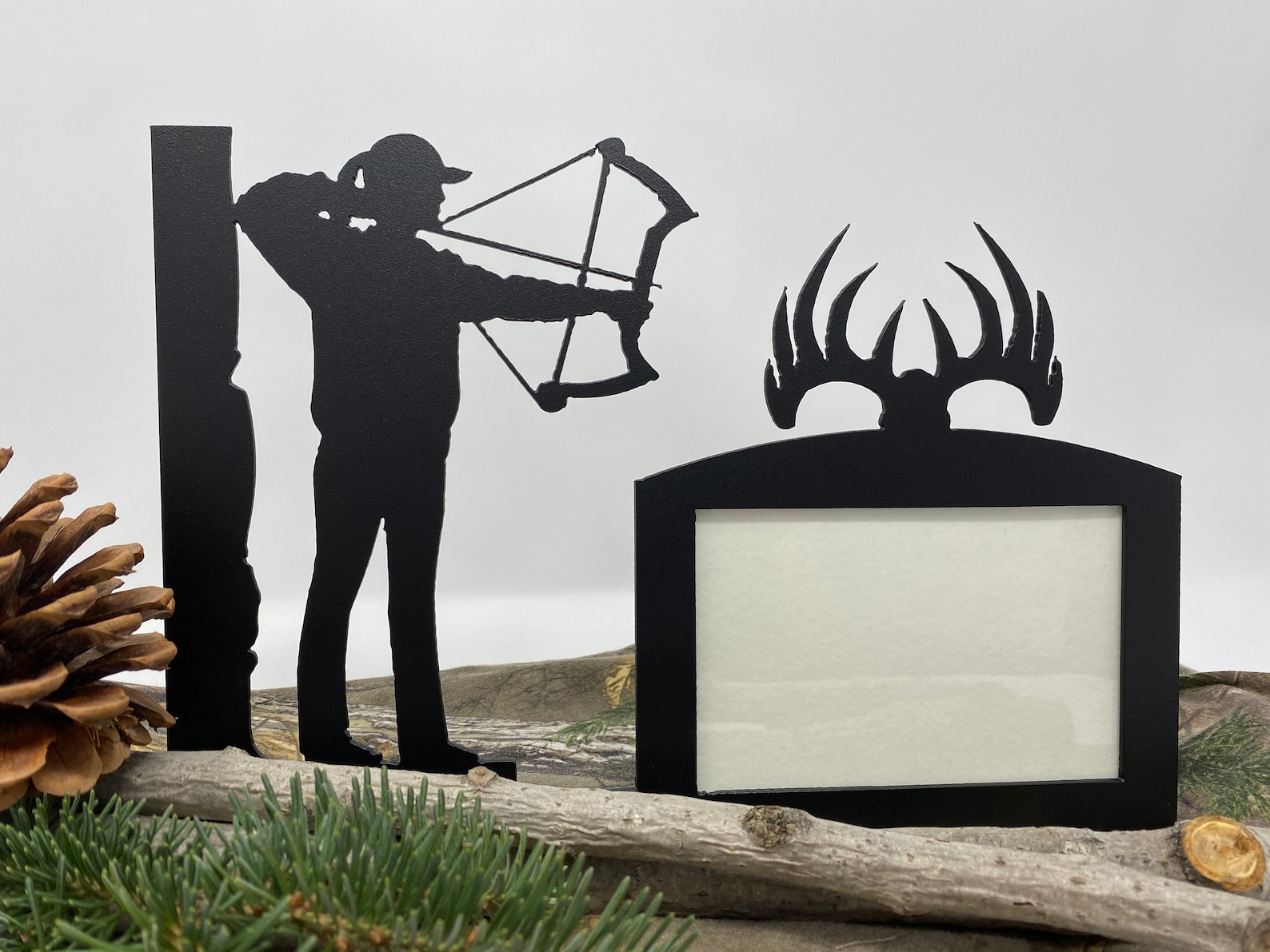 Deer Hunting Picture Frame for Her, Metal Hunting Frame, Deer Bow ...