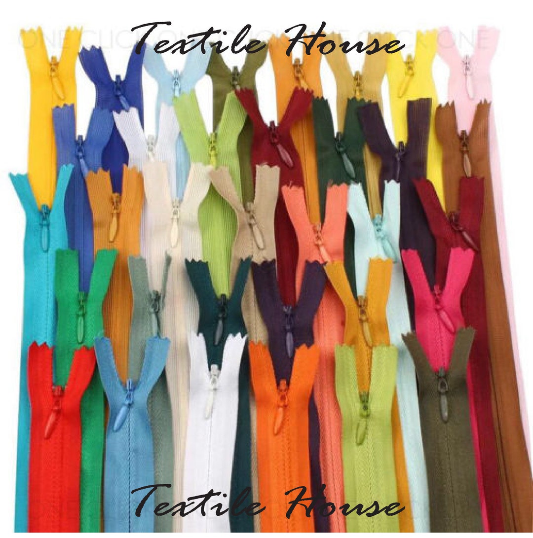 Invisible Nylon Zip Zips Zipper Concealed Closed End Sewing Inch 20cm ...