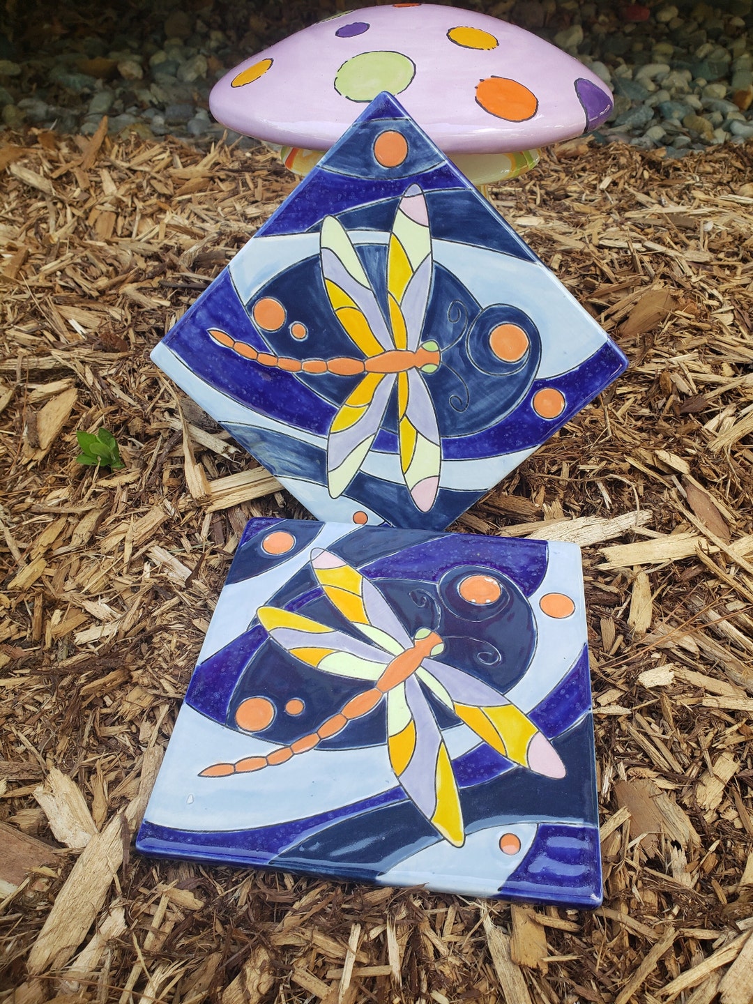 Dragonfly Tiles - Etsy