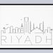 Riyadh Skyline Art Print: Saudi Arabia Landmark Poster (instant ...