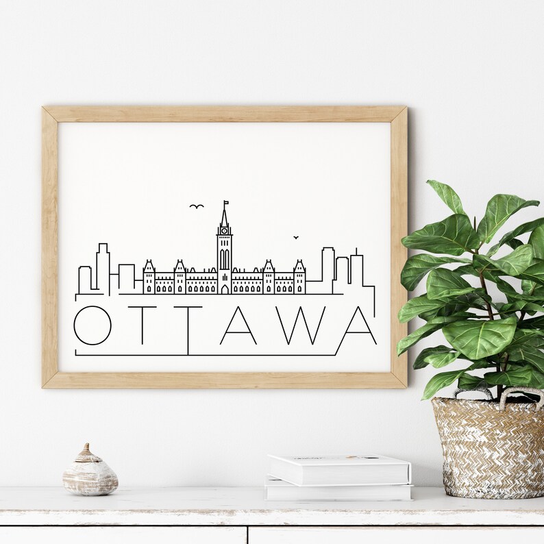 Ottawa Skyline Print, Ontario Printable, Ottawa Poster, Ottawa City ...
