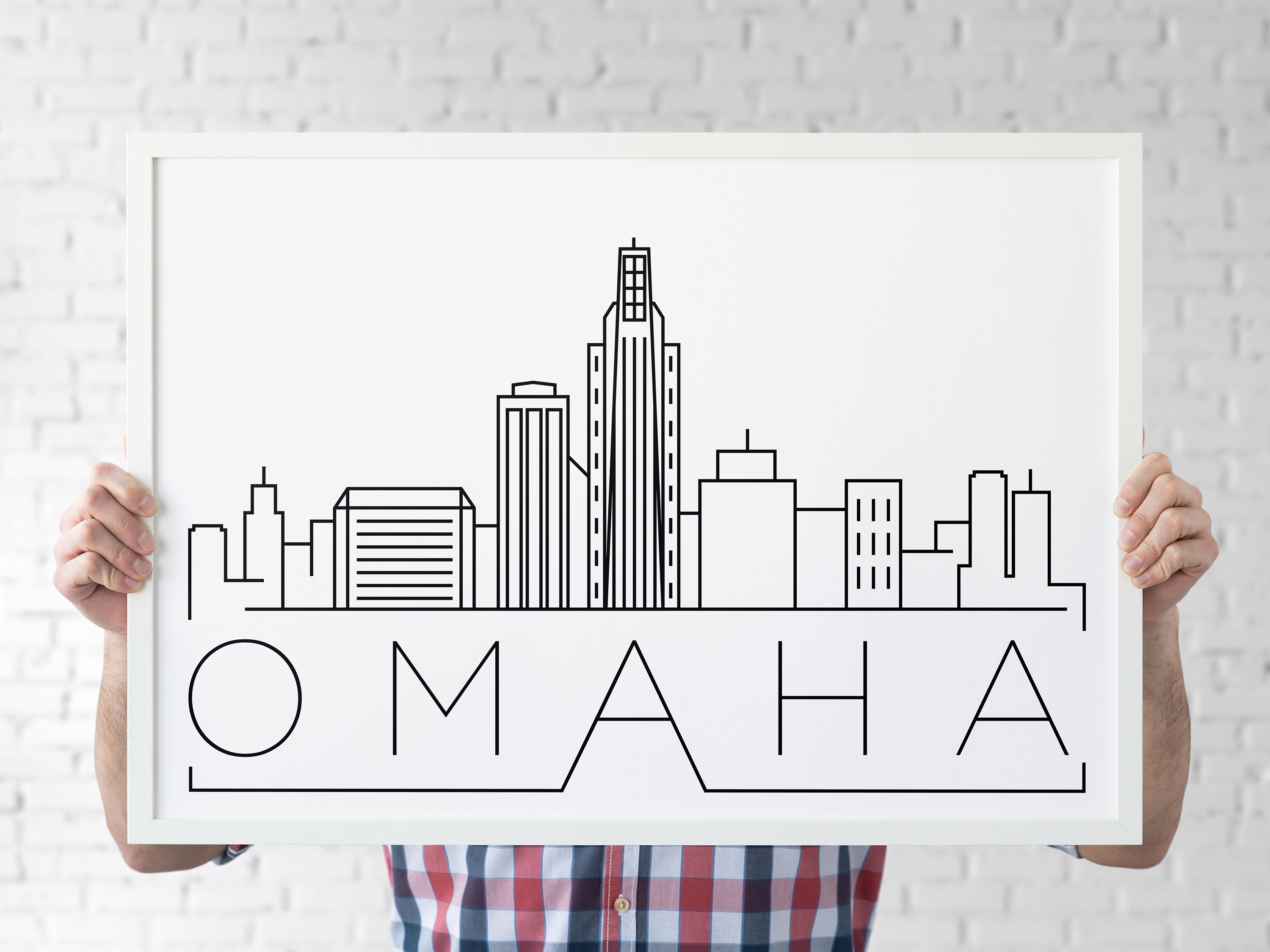 Omaha Skyline Print, Nebraska Printable, Omaha Poster, Omaha City Print ...
