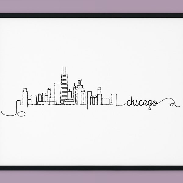 Chicago Skyline - Etsy
