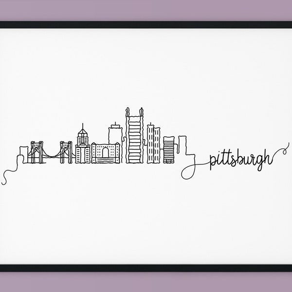 Pittsburgh Skyline Svg - Etsy