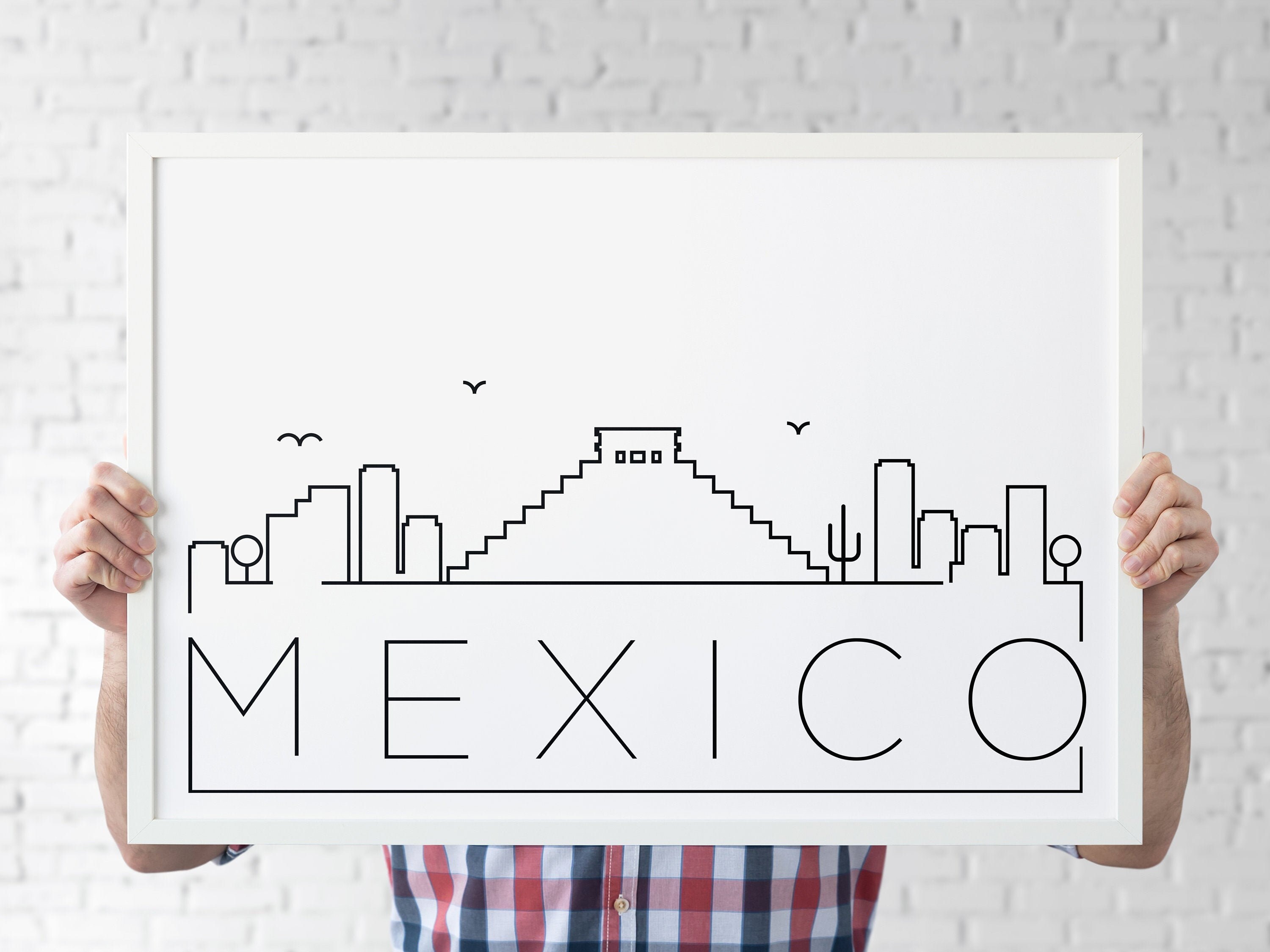 Mexico Skyline Print Mexico Printable Mexico Poster Mexico - Etsy