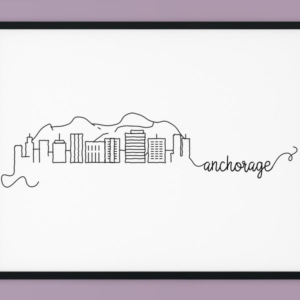 Anchorage Skyline - Etsy