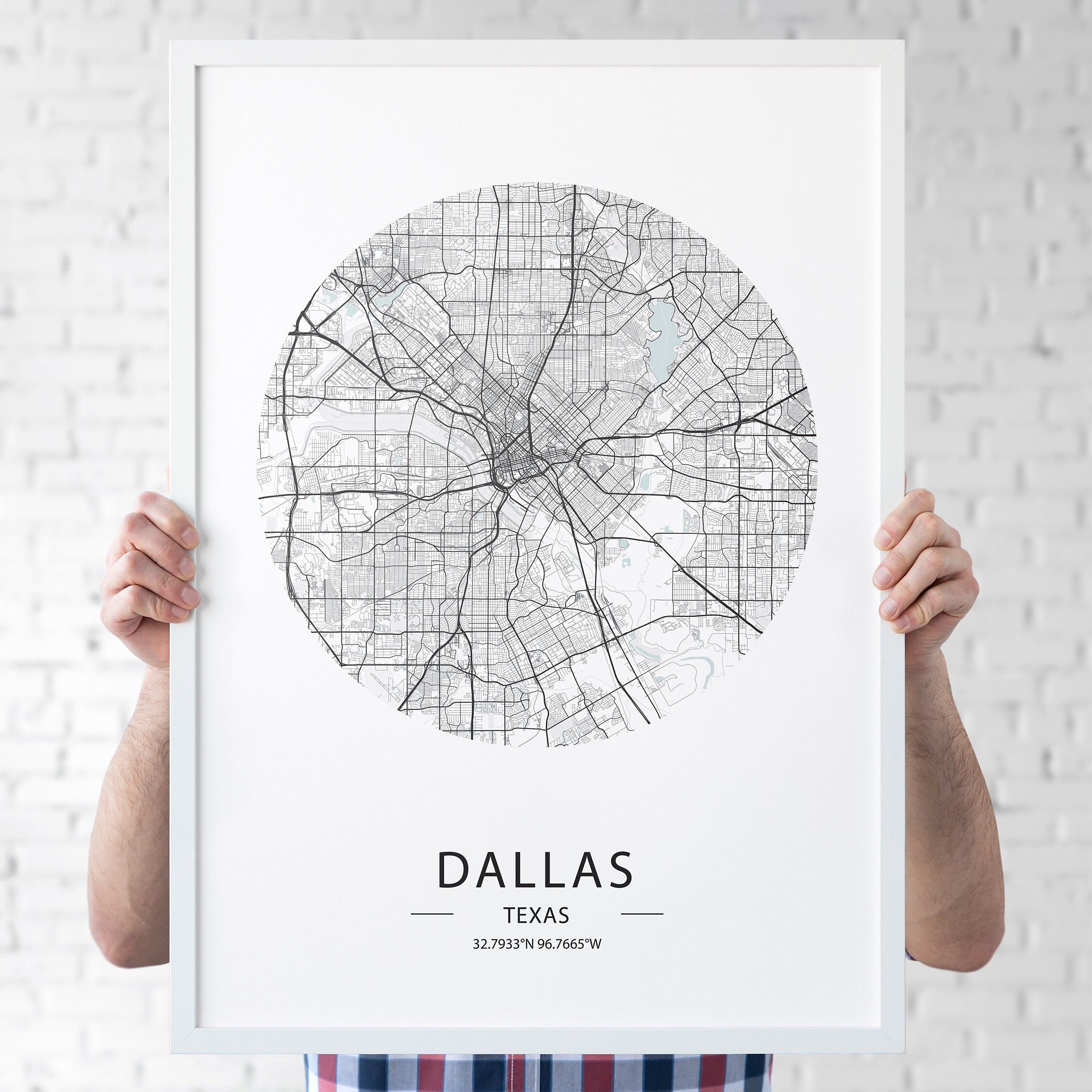 Dallas Map Print, Dallas Map Poster, Dallas Street Map, Map of Dallas ...