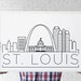 Saint Louis Skyline Print, Missouri Printable, St. Louis Poster, Saint ...