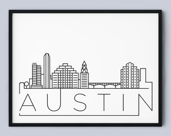 Austin Skyline - Etsy