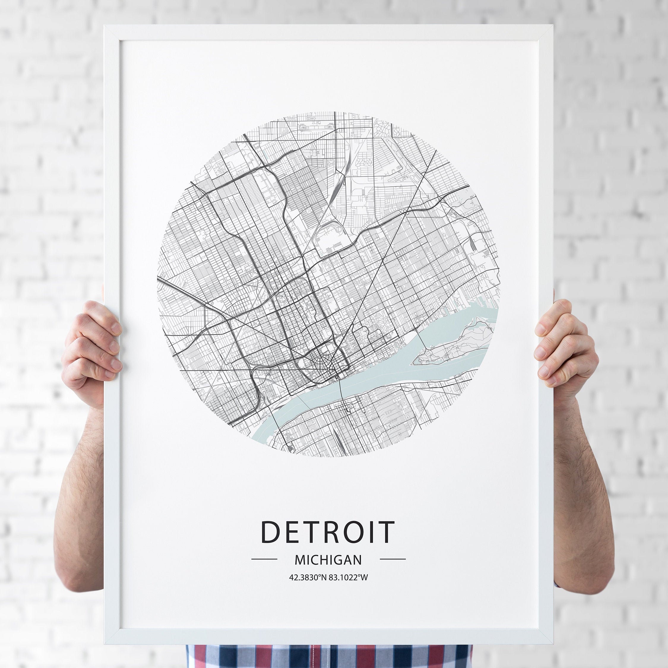 Detroit Map Print Detroit Map Poster Detroit Street Map Map - Etsy
