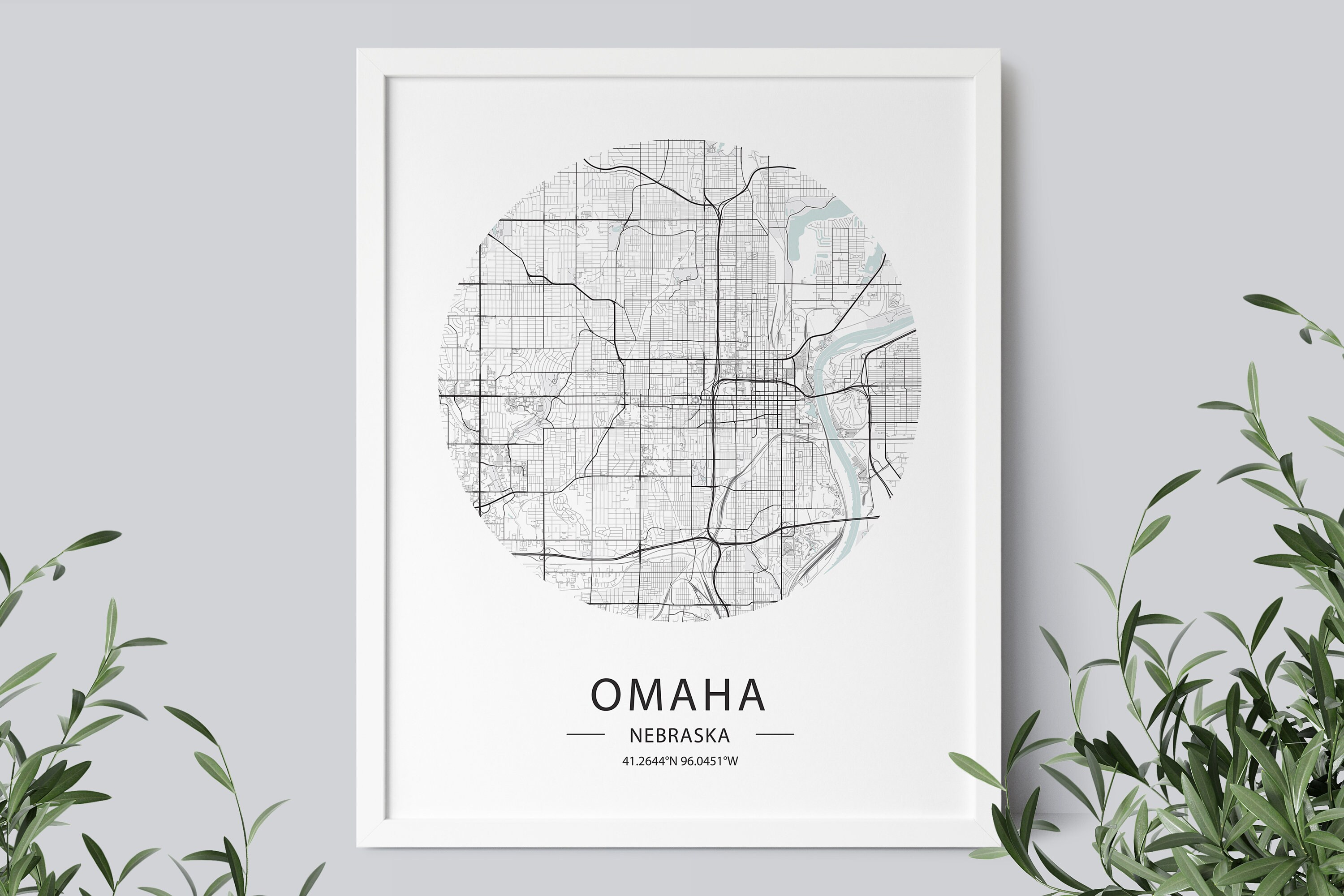 Omaha Map Print, Nebraska Map Poster, Omaha Street Map, Nebraska Wall ...
