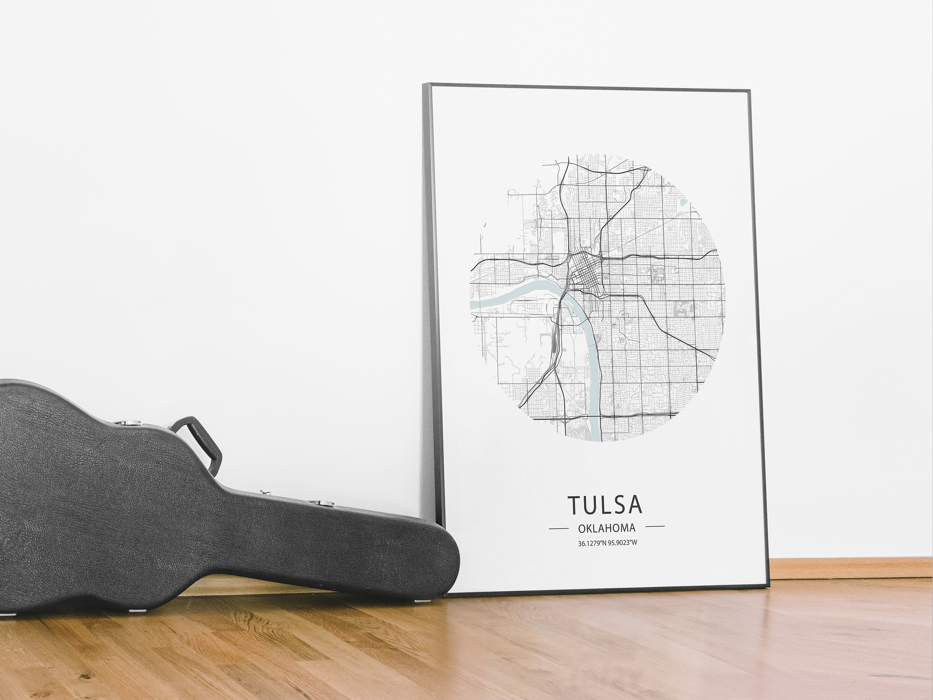 Tulsa Map Print, Oklahoma Map Poster, Tulsa Street Map, Oklahoma Wall ...