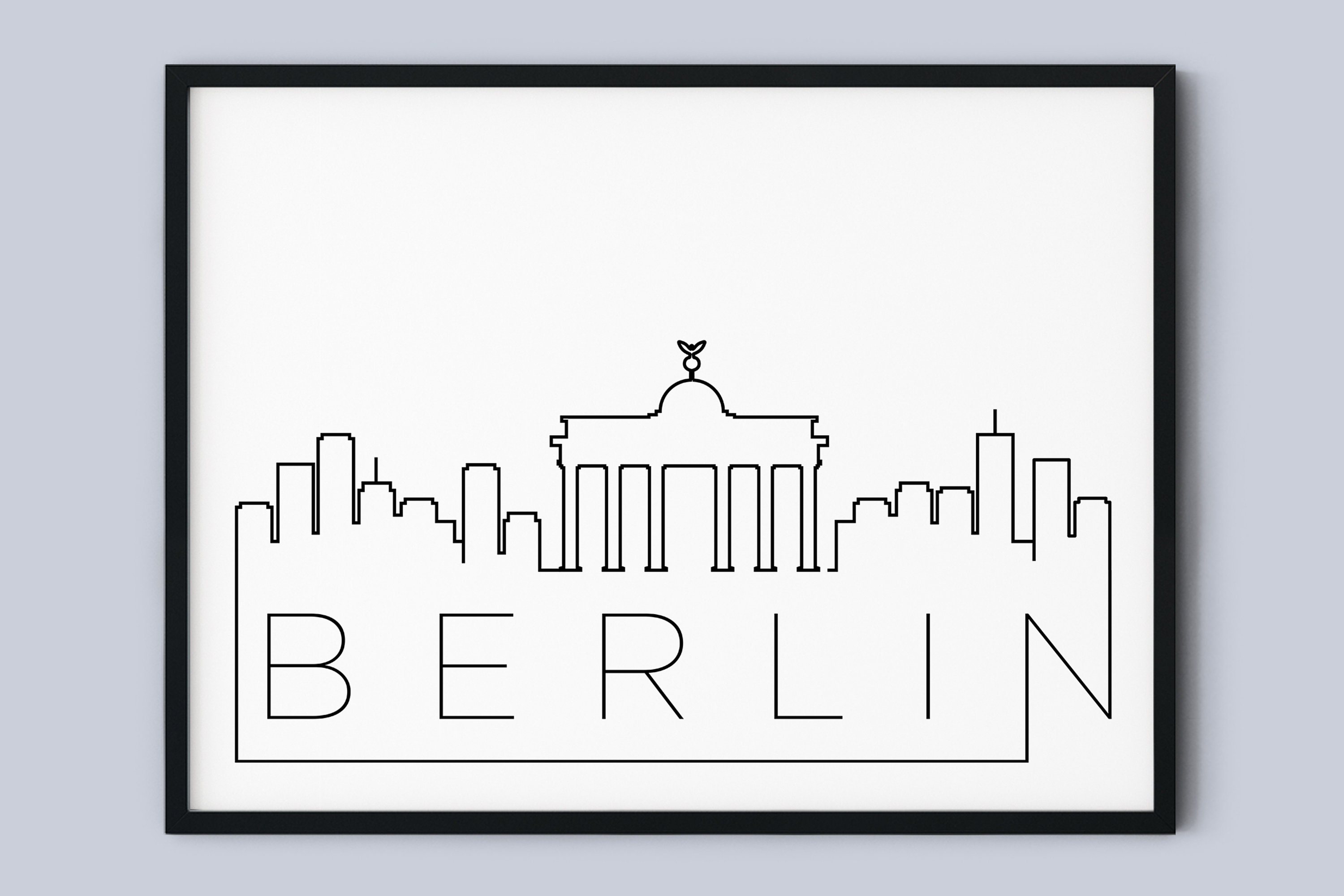 Berlin Skyline Print, Germany Printable, Berlin Poster, Berlin City ...