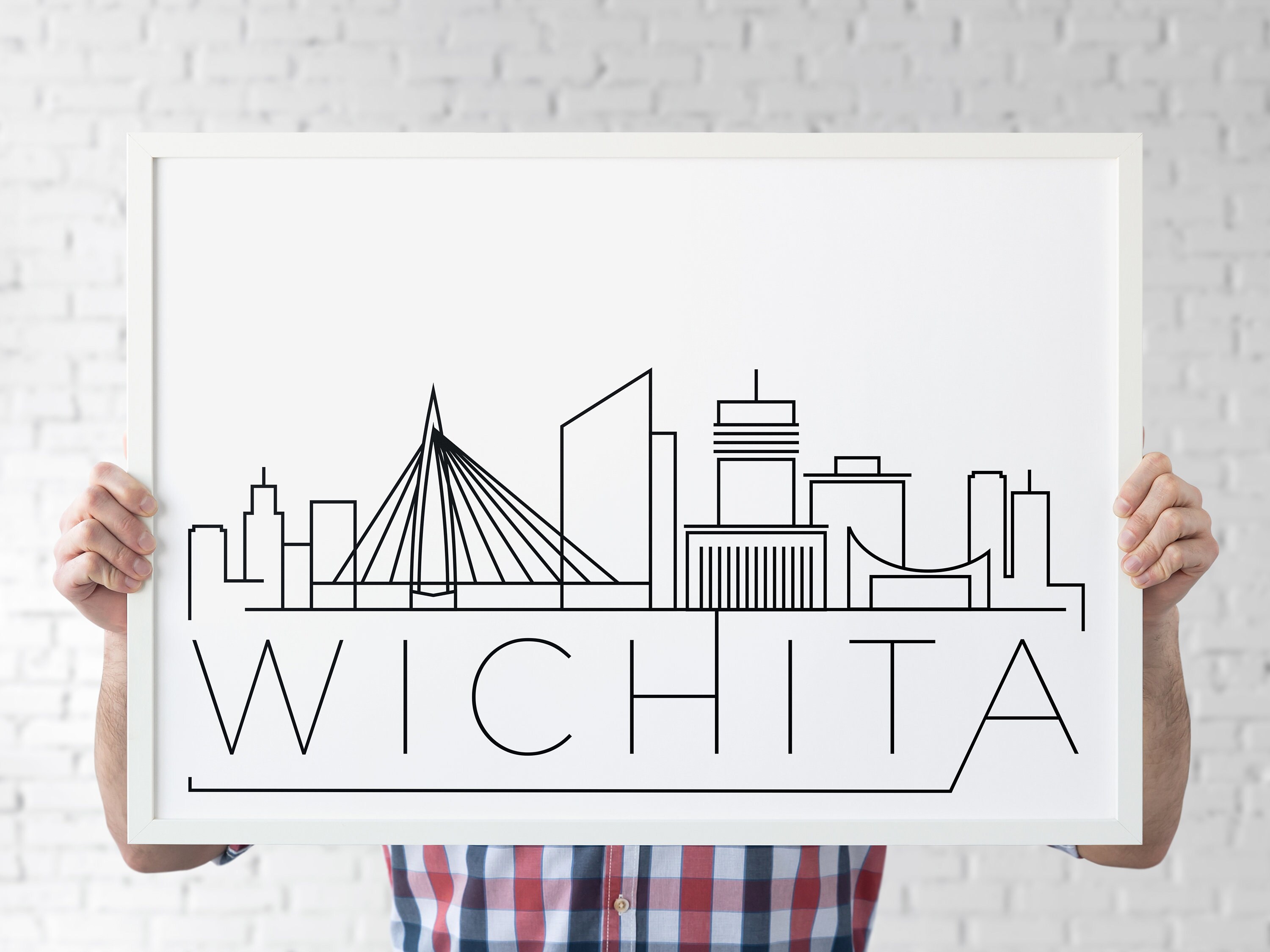 Wichita Skyline Print, Kansas Printable, Wichita Poster, Wichita City ...