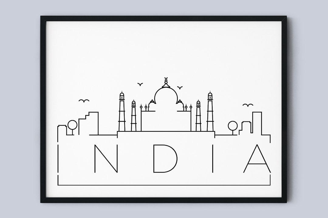 India Skyline Print, Agra Printable, India Poster, Agra City Print ...