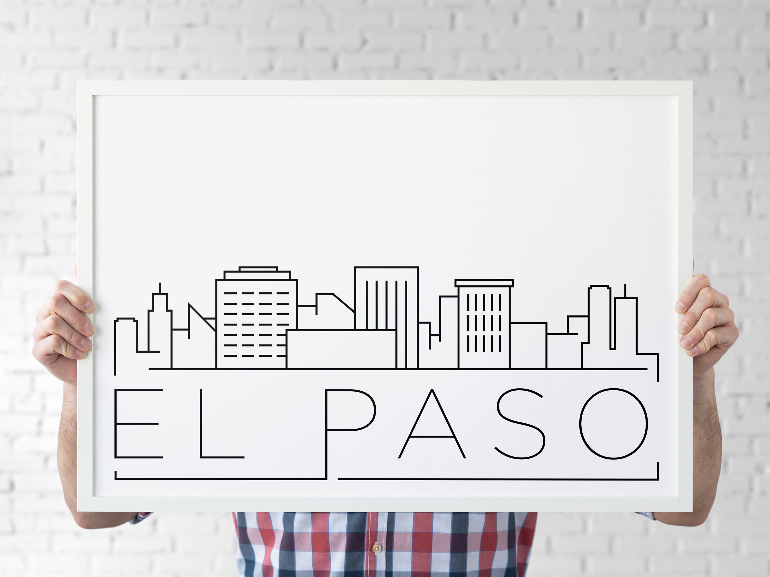 El Paso Skyline Print, Texas Printable, El Paso Poster, El Paso City ...