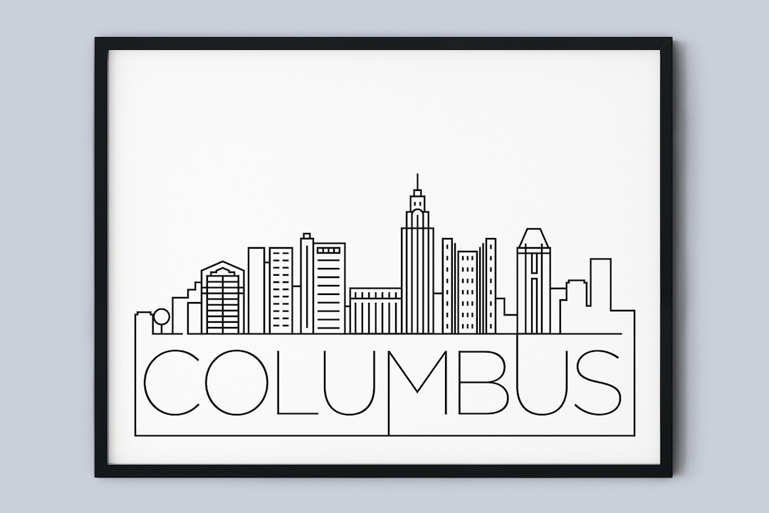 Columbus Skyline Print, Ohio Printable Art, Columbus Poster, Columbus ...