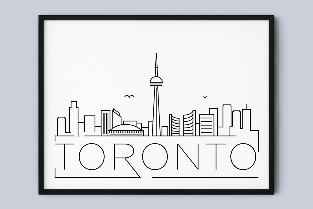Toronto Skyline Print, Ontario Printable, Toronto Poster, Canada Wall ...