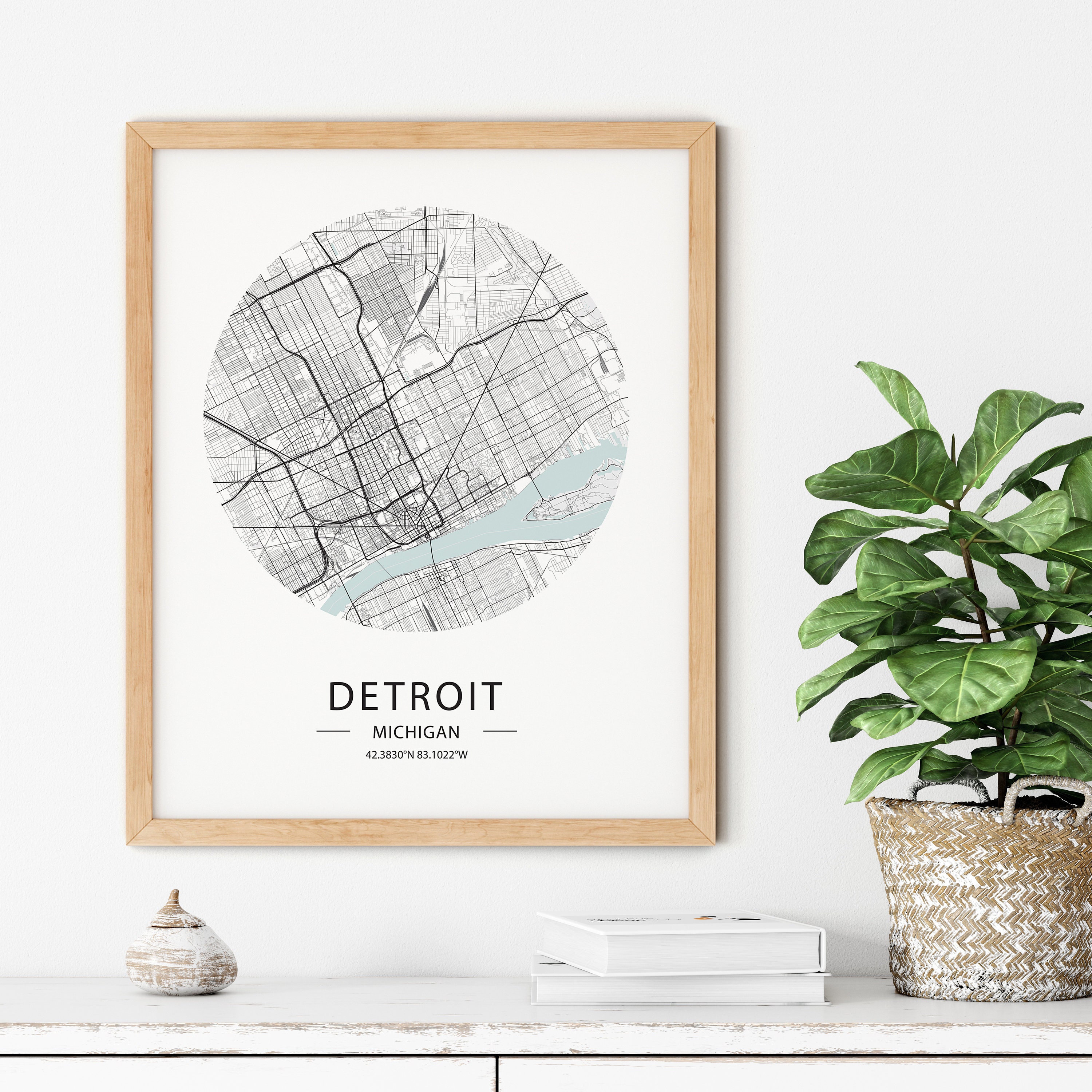 Detroit Map Print Detroit Map Poster Detroit Street Map Map - Etsy