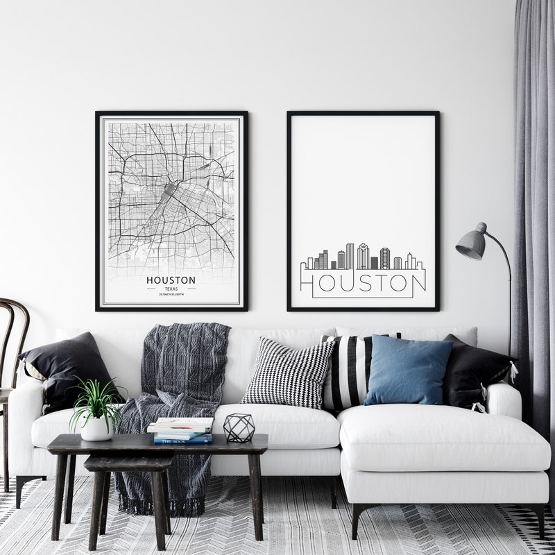 Houston Skyline - Etsy
