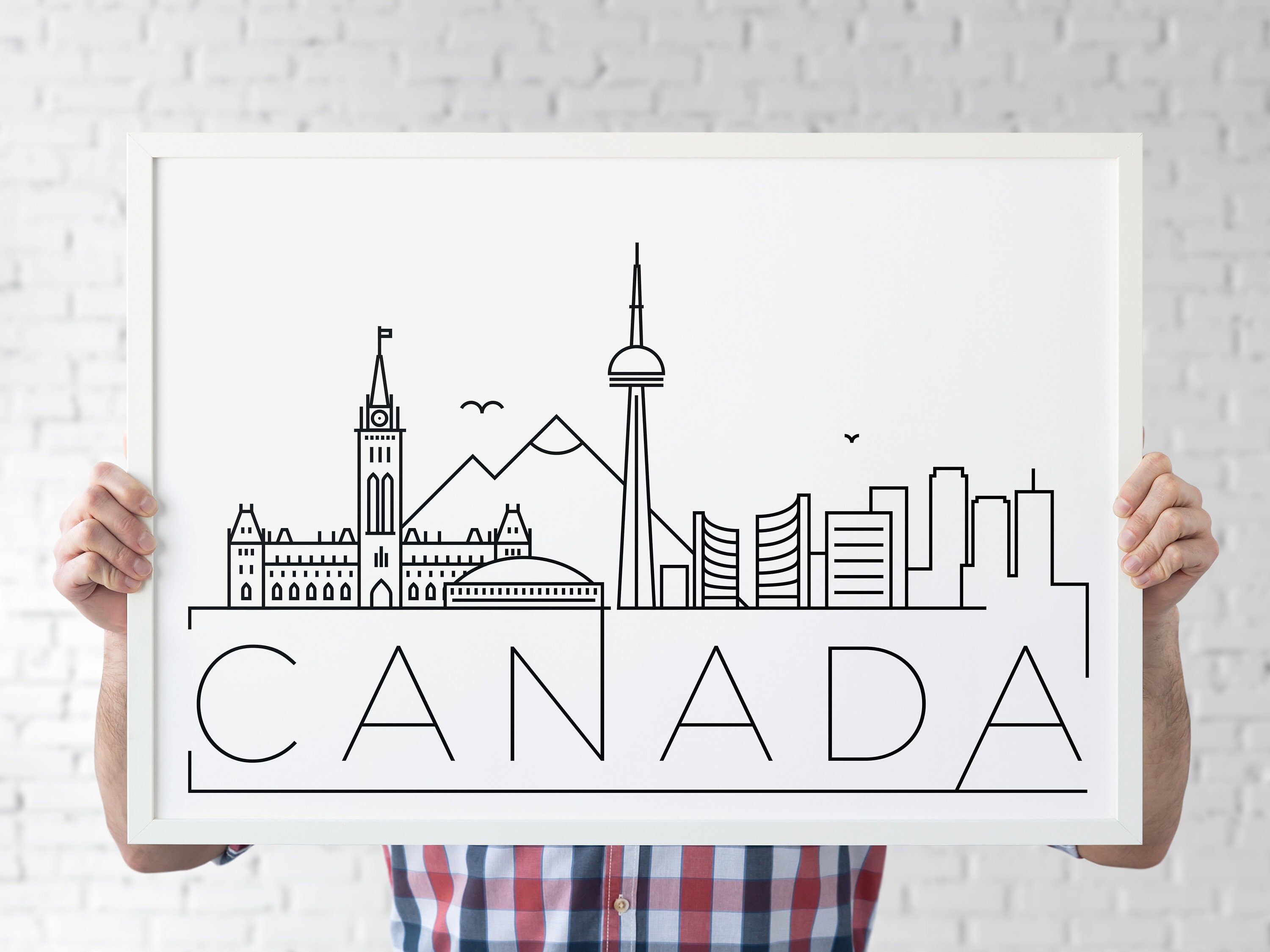 Canada Skyline Print, Canada Printable, Canada Poster, Canada Print ...