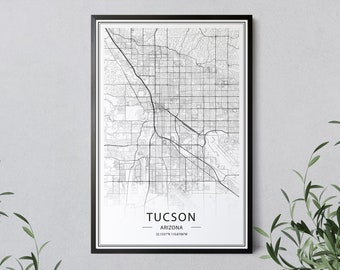 Tucson Printable Map - Etsy