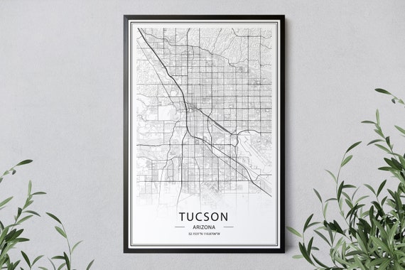 Mapas Tucson Arizona Topographic Map Of Arizona Pheonix Cardinals