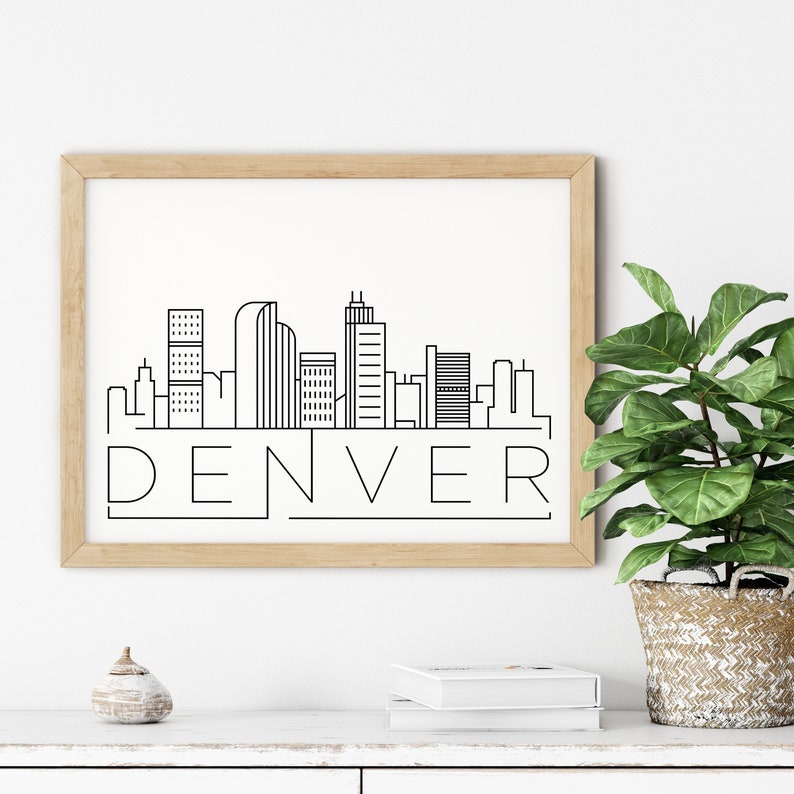 Denver Skyline Print, Colorado Printable Art, Denver Poster, Denver ...
