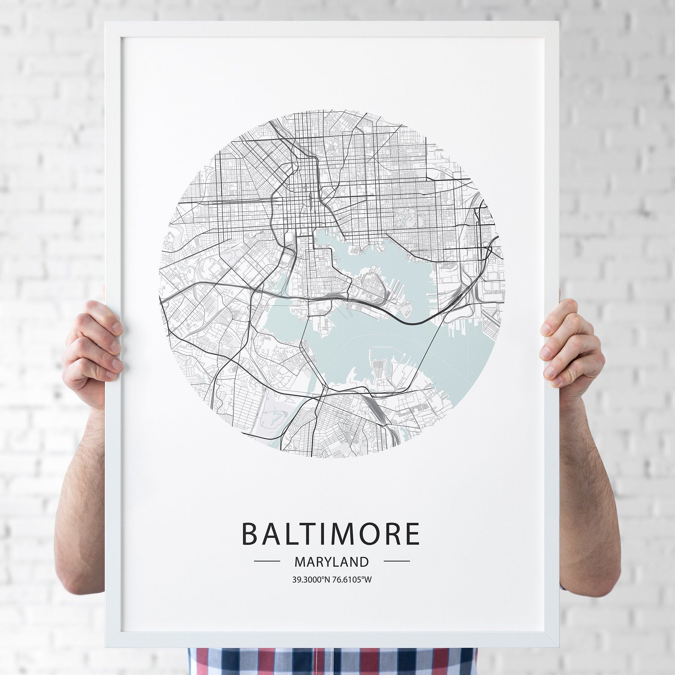 Baltimore Map Print Baltimore Map Poster Baltimore Street | Etsy